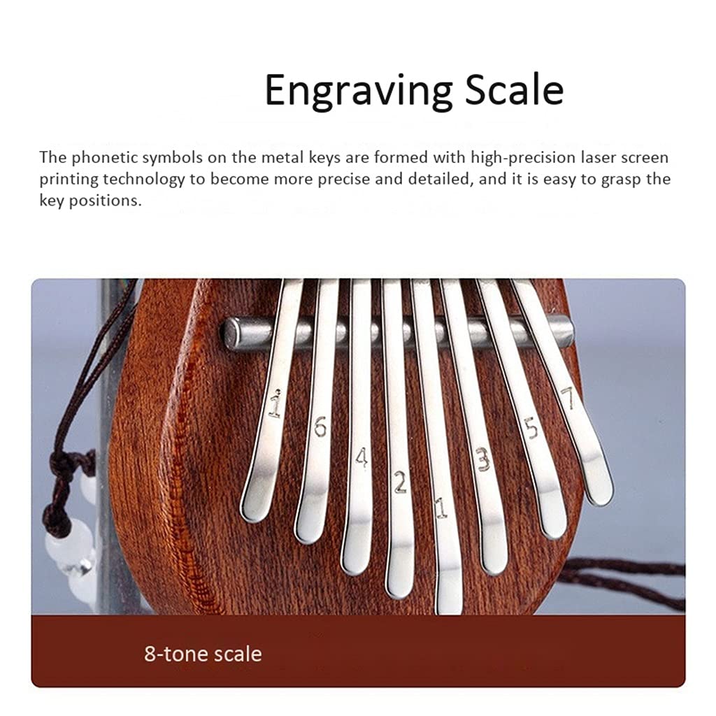 SDGH 8 Key Mini Exquisite Finger Thumb Piano Musical Good Accessory Pendant Gift