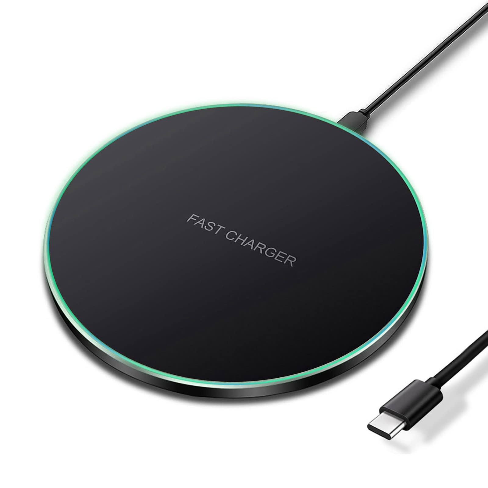 Wireless Charger 20W Max Fast Wireless Charging Pad Compatible with iPhone 11, 12, 13, 14 Pro/Pro Max, XS, XS Max, XR, 8 Plus, AirPods Pro/3/2; for Samsung Galaxy/Note, Galaxy Buds (Gary with Adapter)