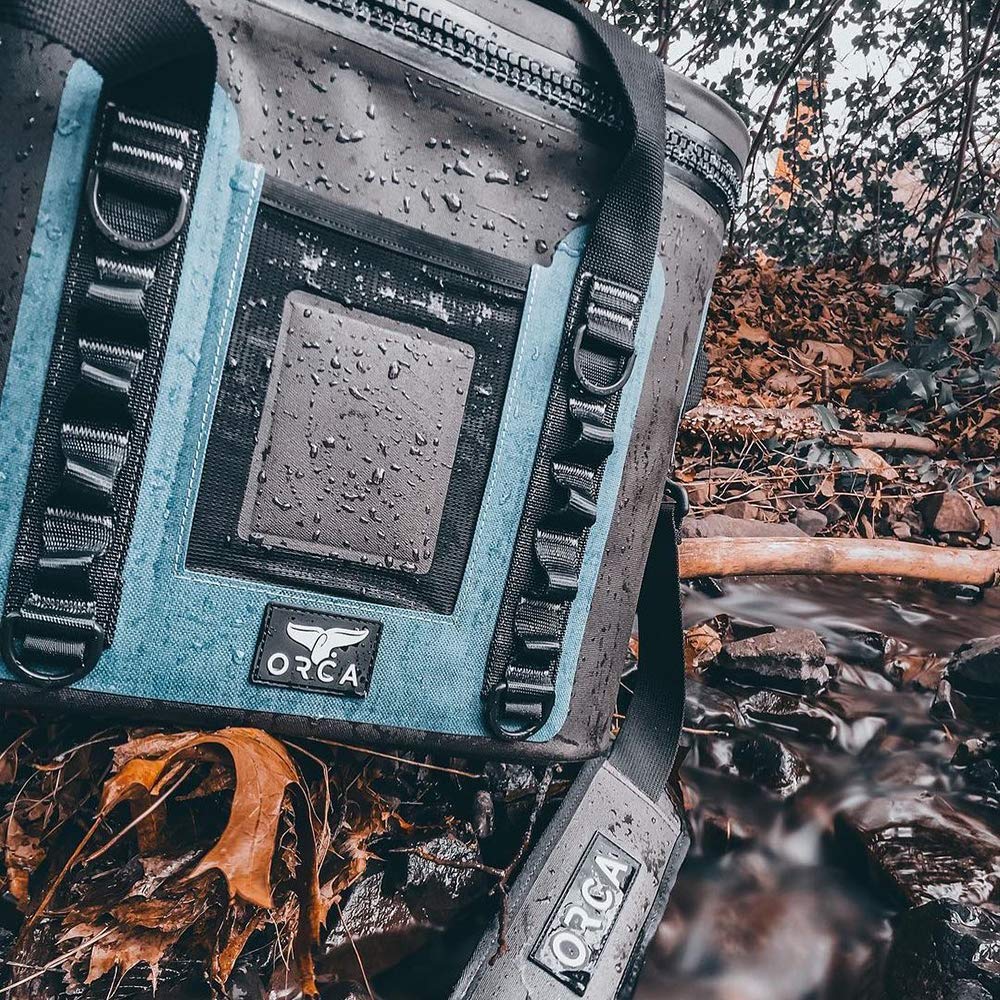 ORCA Walker 20 Can Soft Cooler Bag, Insulated Bag with Shoulder Strap and Extra Pockets, Holds 20 Cans of Soda, Keeps Drinks Ice Cold All Day, Perfect for Beach, Park, Hikes, Picnics - Slate Blue
