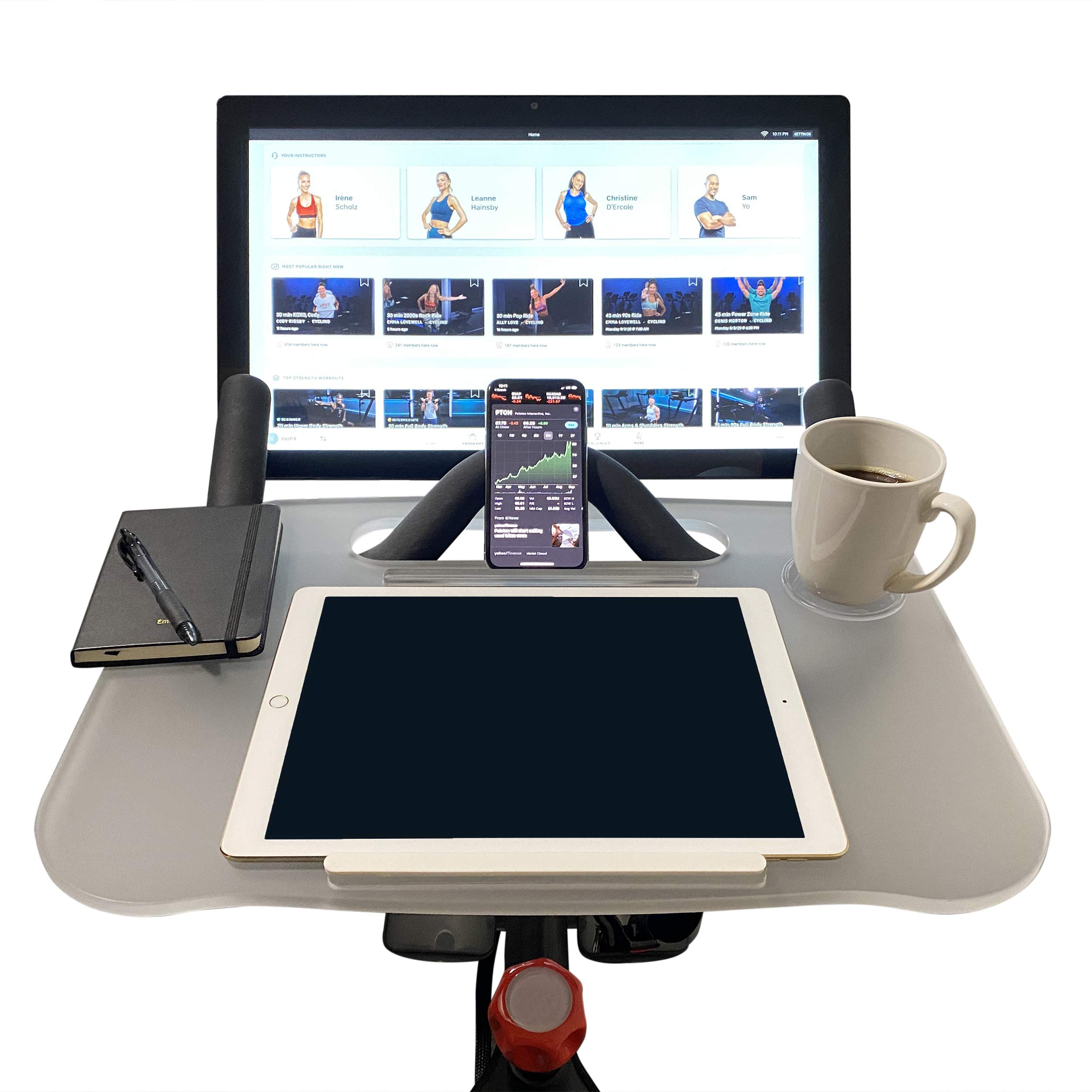 Nth Fit FitStation Tray Compatible with Stationary Bike - Work While You Ride