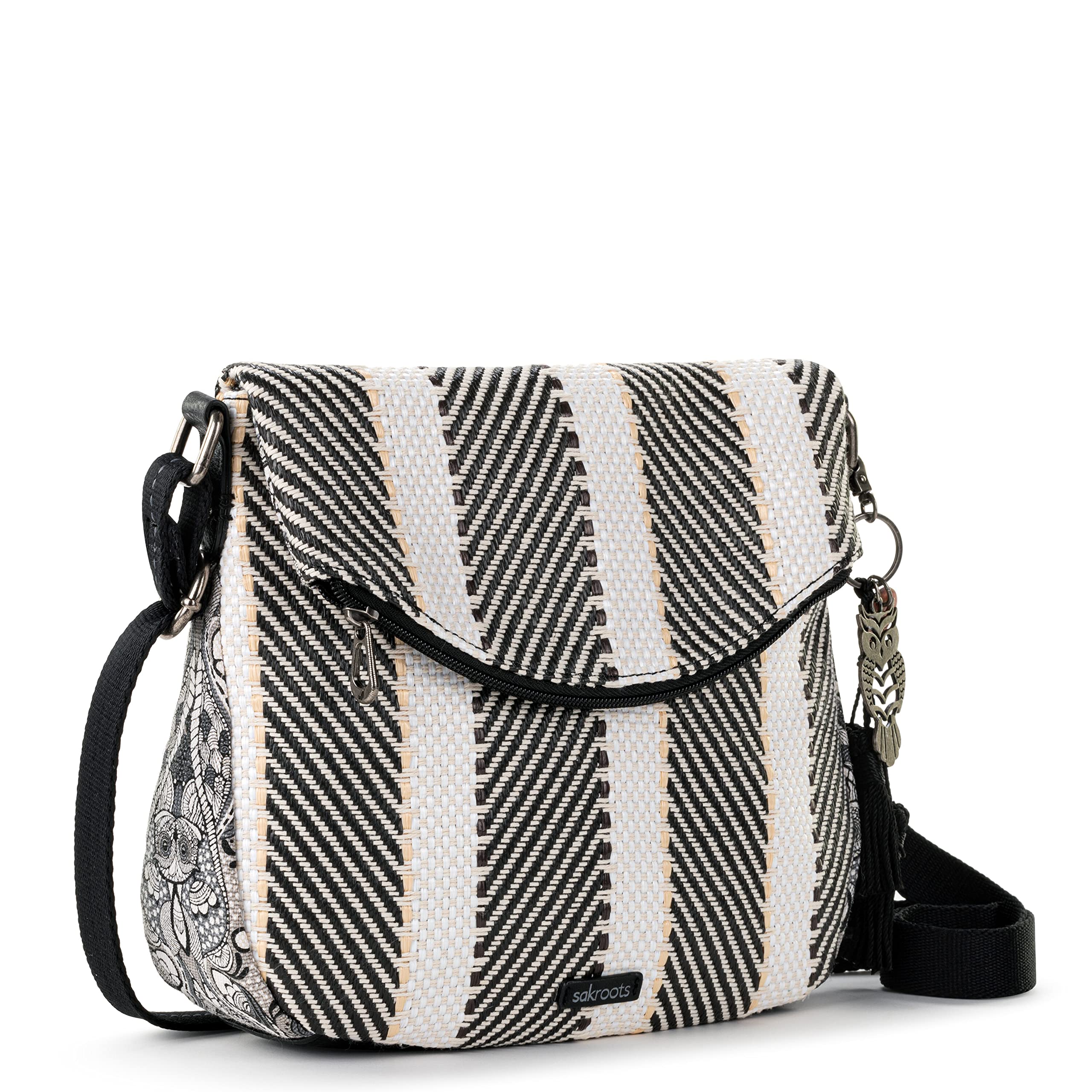 Sakroots Foldover Crossbody Bag, Lake Tribal Beauti