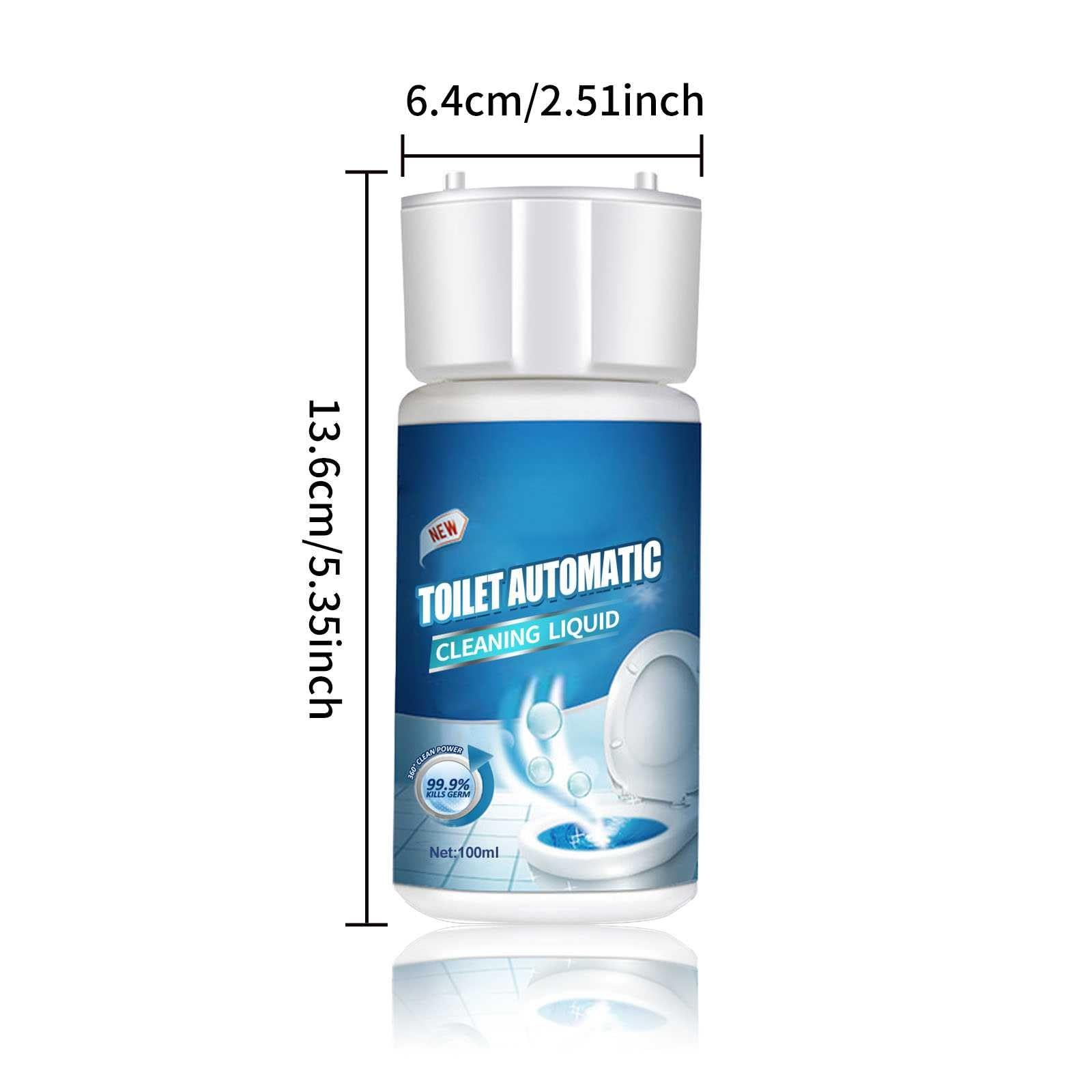 Koranor Toilet Cleaning Solution Toilet Toilet Descaling And Cleaning Stains And Odor Removal Cleaning Solution 100ml Fabric Pilling (Sky Blue, One Size)