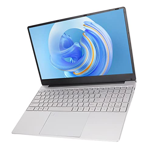 YEmirth 15.6in Laptop LPDDR4 16GB M.2 512G FHD Screen Silver Laptop Computer with Backlit Keyboard 100‑240V[B1]