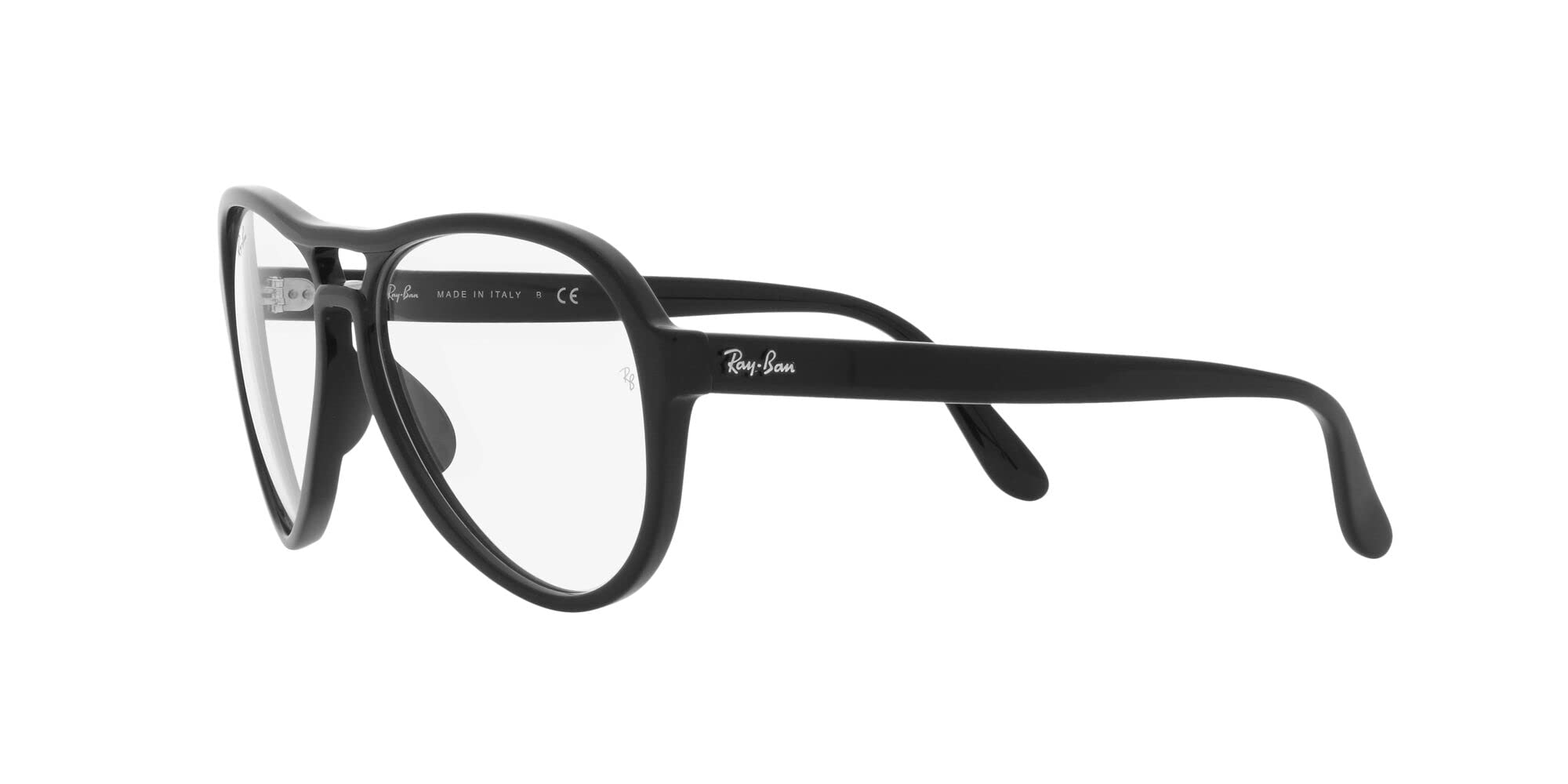 Ray-Ban RX4355V Vagabond Aviator Prescription Eyewear Frames, Black/Demo Lens, 58 mm