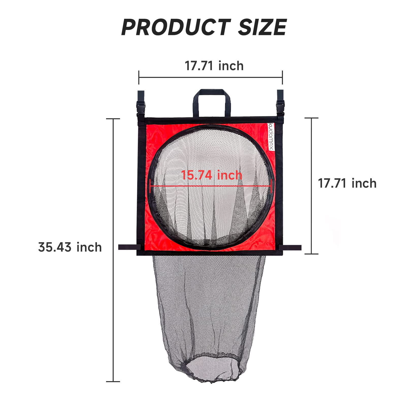 Soccer Target Goal Net and Soccer Ball Bag: 3 in 1 Top Bins Target Goal and Equipment Bag, Multi-Sport Target Net Easy to Attach and Detach to The Goal for Shooting Accuracy Training