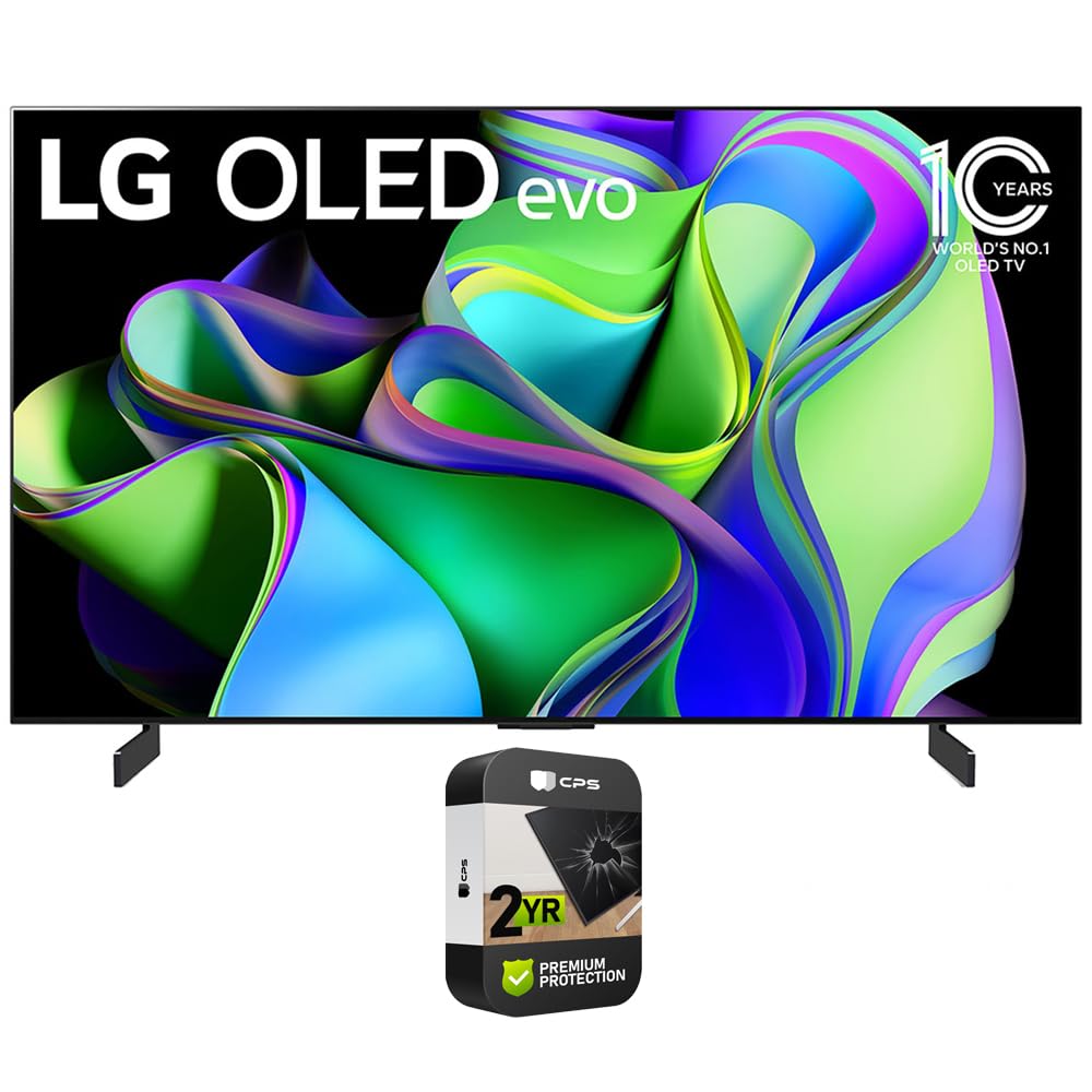 LG OLED55C3PUA OLED evo C3 55 Inch HDR 4K Smart OLED TV 2023 (Renewed) Bundle with 2 YR CPS Enhanced Protection Pack