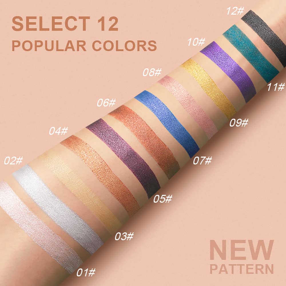 Sitovely 12 Pcs Matte Eyeshadow Stick Set with Sharpener Cap, Long Lasting Pearly Sparkle Glitter Eyeshadow Pencil Shimmer Metallic Eye Shadow Makeup (A, M)