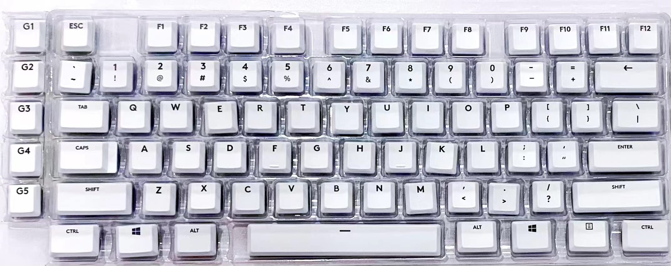 wj forG915 Full Set of 109/87 Keycaps Replacement G915/G913/G815/G813 TKL RGB Gaming Mechanical Keyboard (109 Keys White G915)