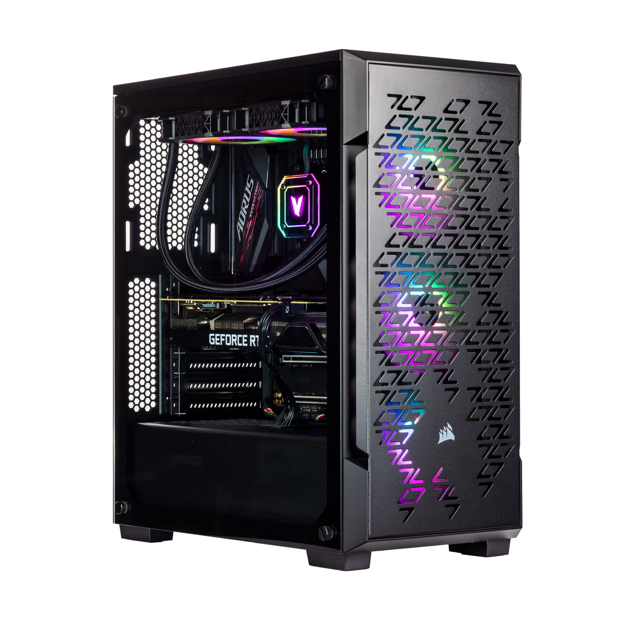 Velztorm Ferrux II Custom Built Gaming Desktop PC (Intel i9-12900K 16-Core, 16GB RAM, 1TB PCIe SSD + 1TB HDD (3.5), GeForce RTX 3070 Ti, WiFi, Bluetooth, Black, Win 11 Home)