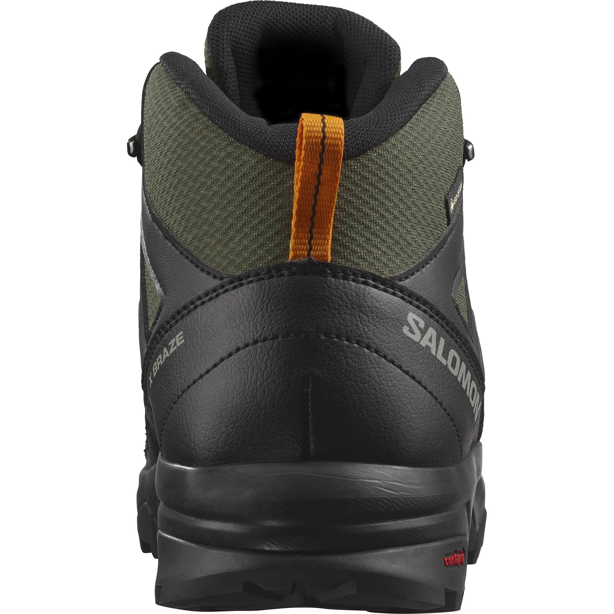 SALOMON Men's Mid-Top Hiking Shoe, Olive Night Black Gray Green, 9.5