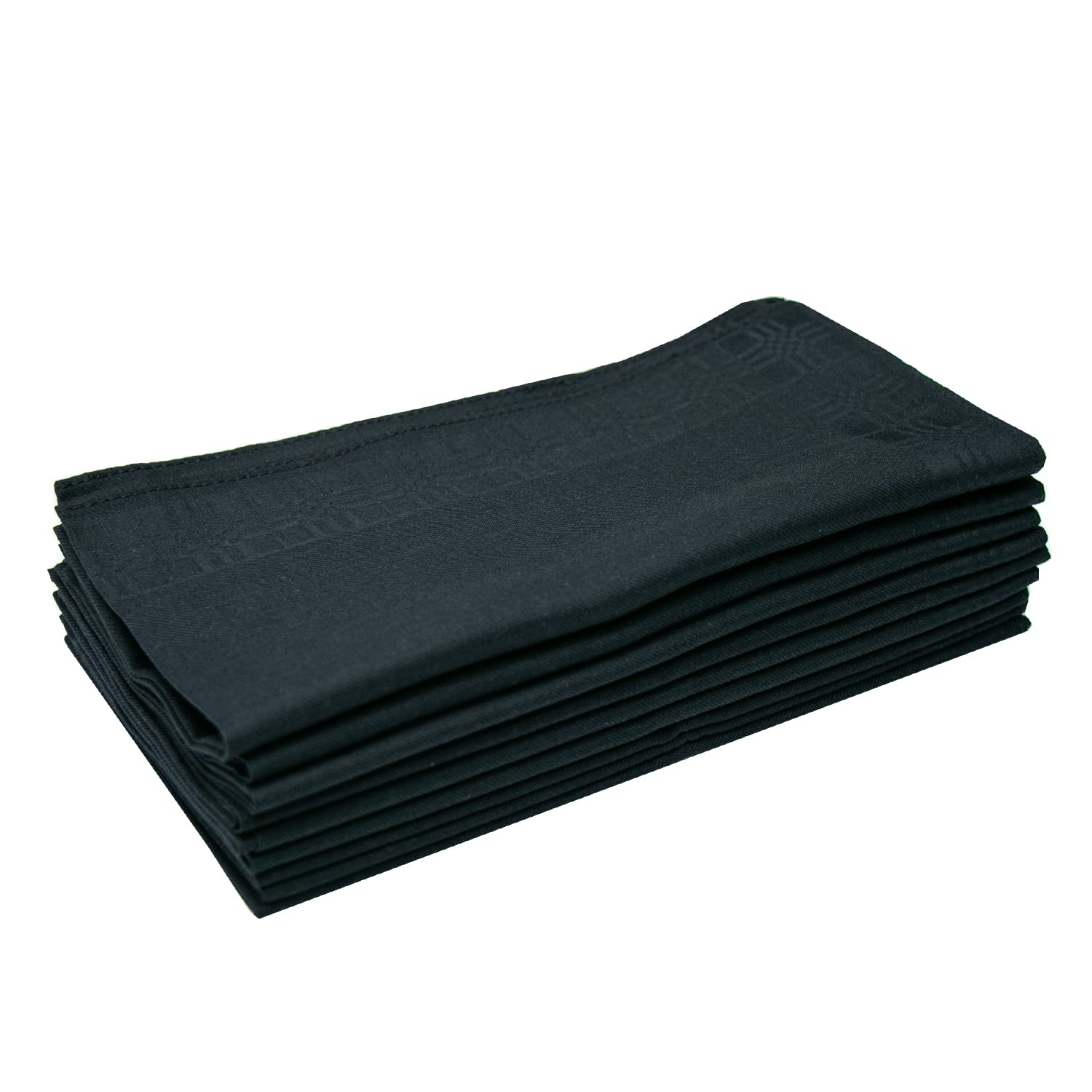 LACS Handkerchiefs Men's Luxury Black 100% Cotton Handkerchiefs Black Hankies