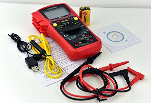 TekPower TP9605BT Auto Ranging Digital True RMS Smart Multimeter with Bluetooth & USB Connection, Free App Available for iOS and Android