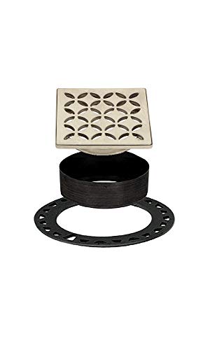 Schluter Systems KERDI-DRAIN Floral-style Shower Grate Kit 4" Brushed Stainless Steel