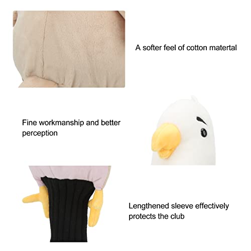 QSTNXB Golf Headcover, Soft Lining Animal Golf Club Head Covers, Cute Look Golf Driver Head Covers, Professional Protection Driver Cover, for Golf Course(Pink)