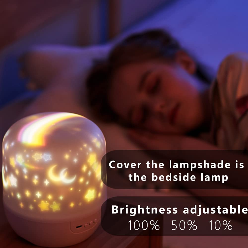 Unicorn Star Night Light Projector for Girls, Kids Constellation Galaxy Projector, Boys USB Night Light 360 Degree Rotating Planet Night Lighting Projection Lamp