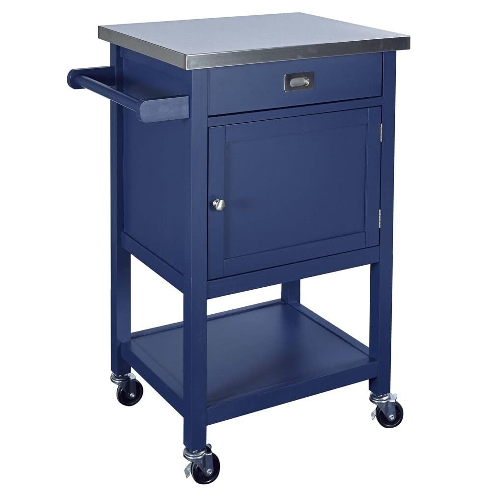 Linon Julianna Apartment Cart Blue