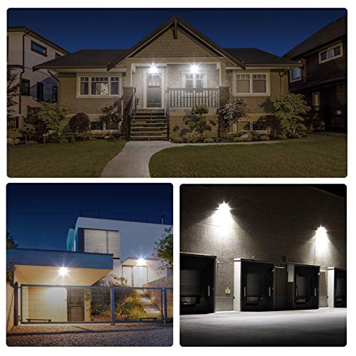 LEPOWER LED Flood Light Outdoor, Super Bright Work Light Plug in, Halogen Bulb Equivalent, 6000K, IP66 Waterproof, Outdoor LED Lights Fixture for Backyard, Garden, Garage, Playground