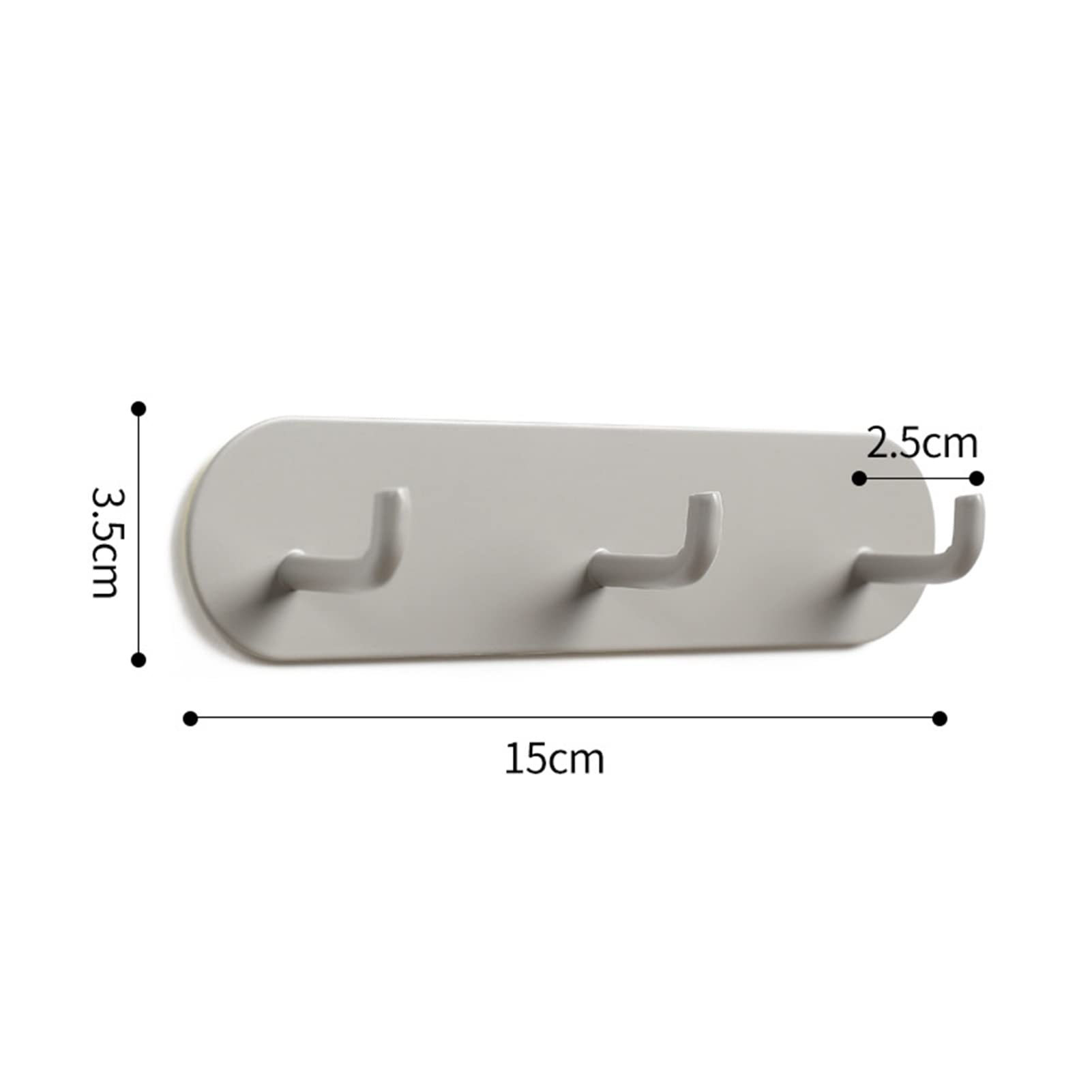 Libcflcc Wall Hanging Hook Wall-Mounted Elephant Head Hook for Kitchen Bathroom Closet Punch-Free Self-Adhesive Organizer Storage Solution Organizer Hook Grey 2