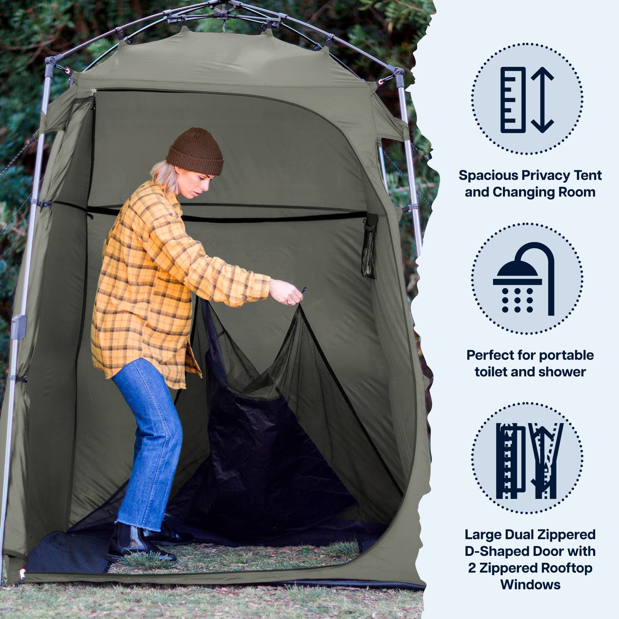 Lightspeed Outdoors 3-in-1 Privacy Tent, Changing Room, Grey