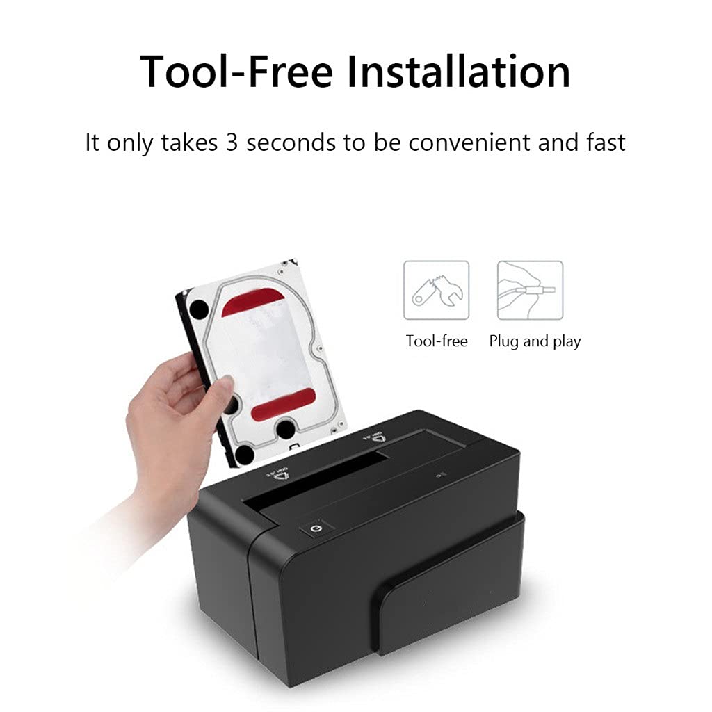ZLXDP External Case HDD Hard Drive Disk Enclosure Dock Storage Box 2.5 3.5 Inch Hard Drive Station USB 3.0 to SATA