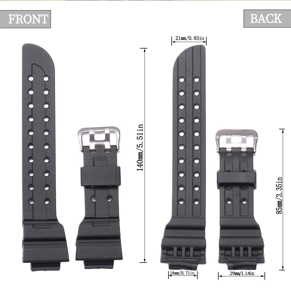 Resin strap Compatible with Casio G-Shock GWF-A1000 D1000 for Frogman men's Wristwatch Band Bracelet