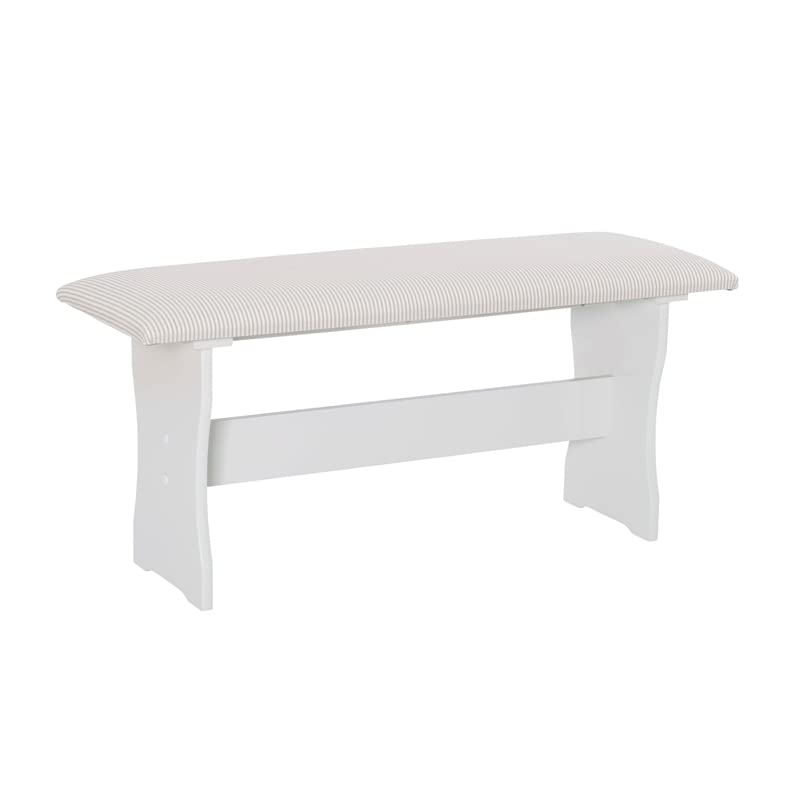 Linon Sanford Wood Storage Dining Nook in White