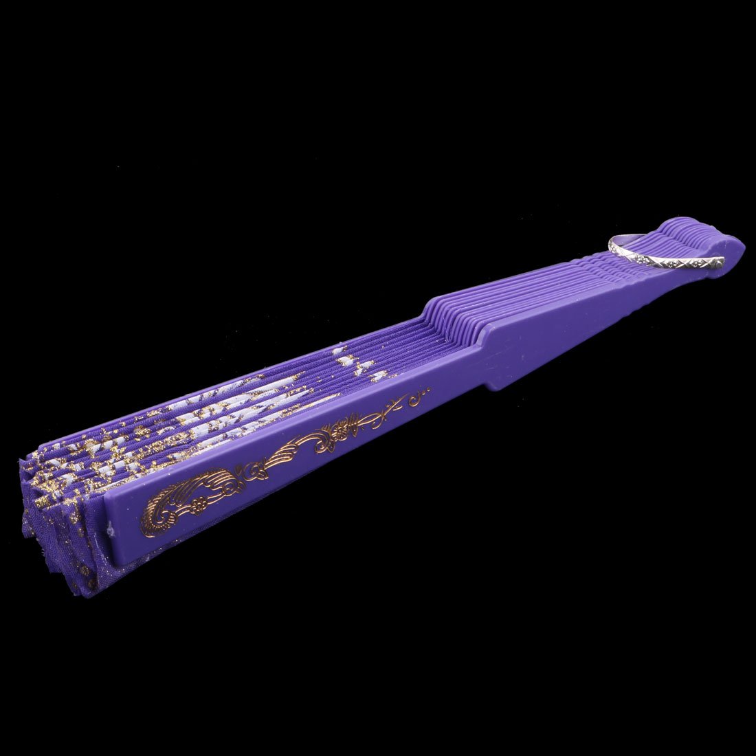 Qtqgoitem Polyester Flower Printed Show Dance Classical Style Foldable Cooling Hand Fan Purple (model: 9e0 6e0 918 706 fbb)