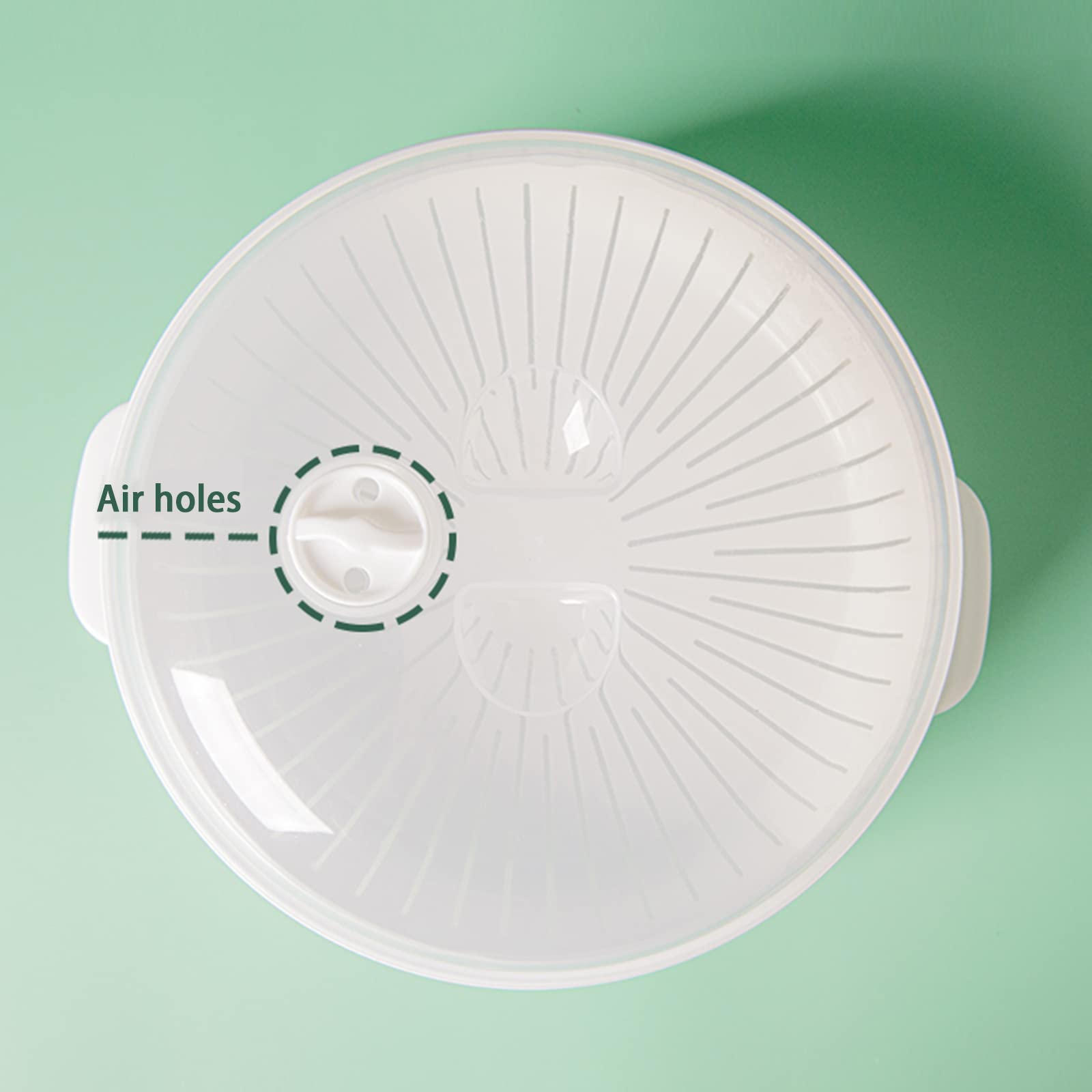 Plastic 1-Tier Microwave Steamer Heating Steamer, Vegetable Steamer for Cooking with Lid and Tray