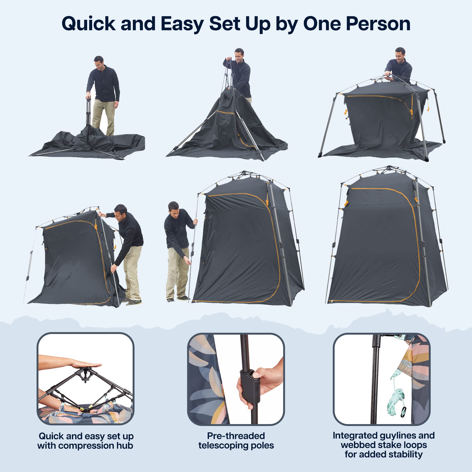 Lightspeed Outdoors 3-in-1 Privacy Tent, Changing Room, Grey