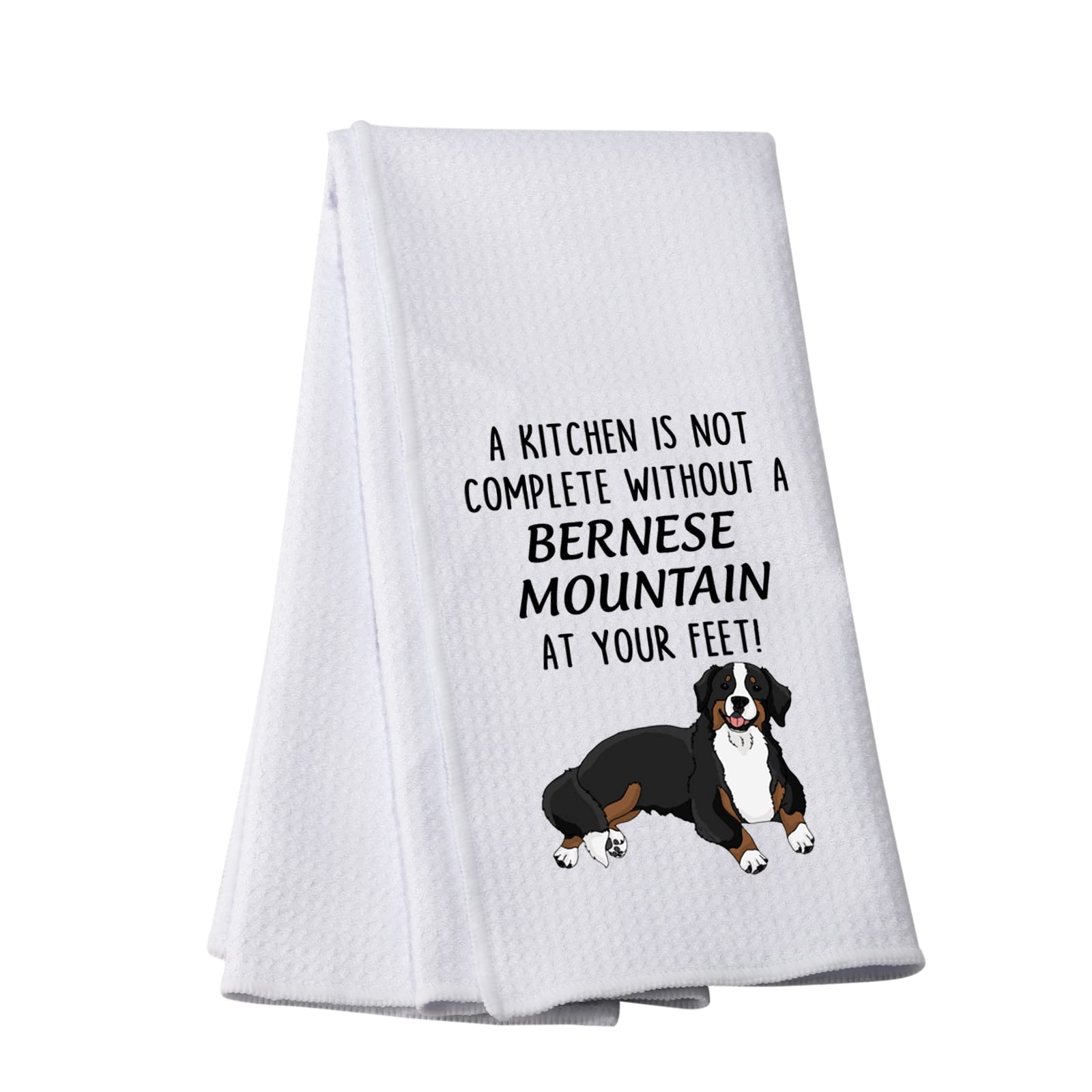 PWHAOO Bernese Kitchen Towel A Kitchen is Not Complete Without A Bernese Mountain Kitchen Towel Bernese Lover Gift (Bernese Mountain T)