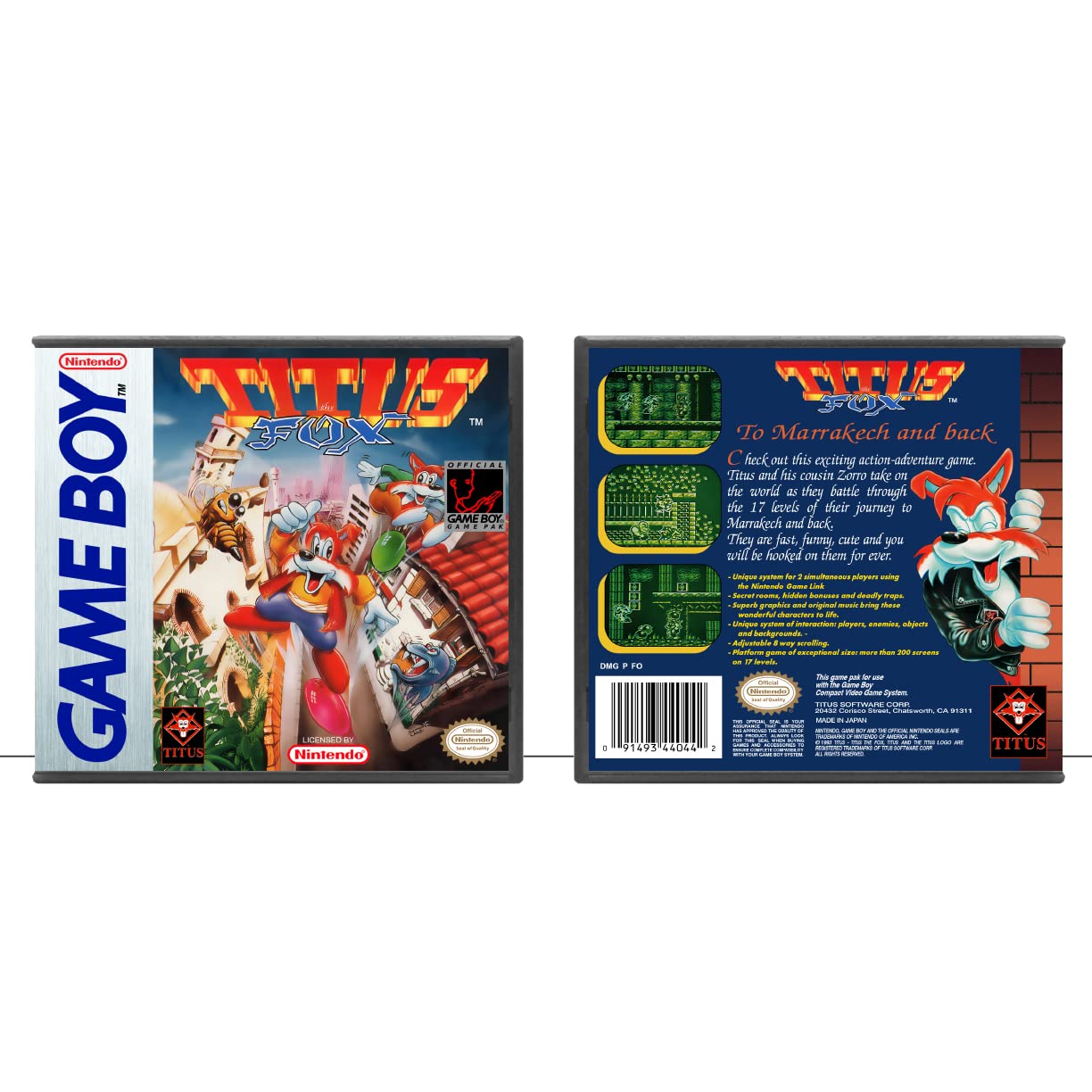 Titus the Fox | (GB) Game Boy - Game Case Only - No Game