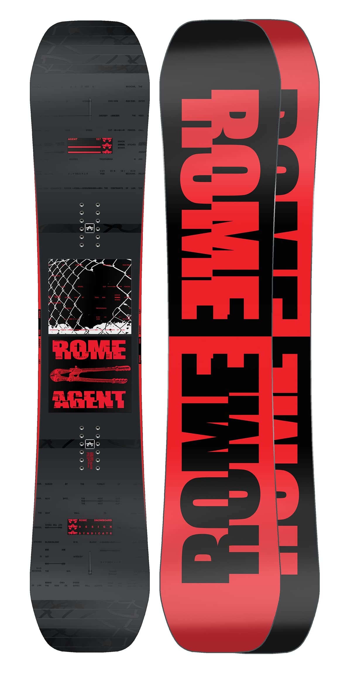 Rome Mens Agent True Twin Snowboard - 2022/2023 20th Anniversary Size 158cm Wide