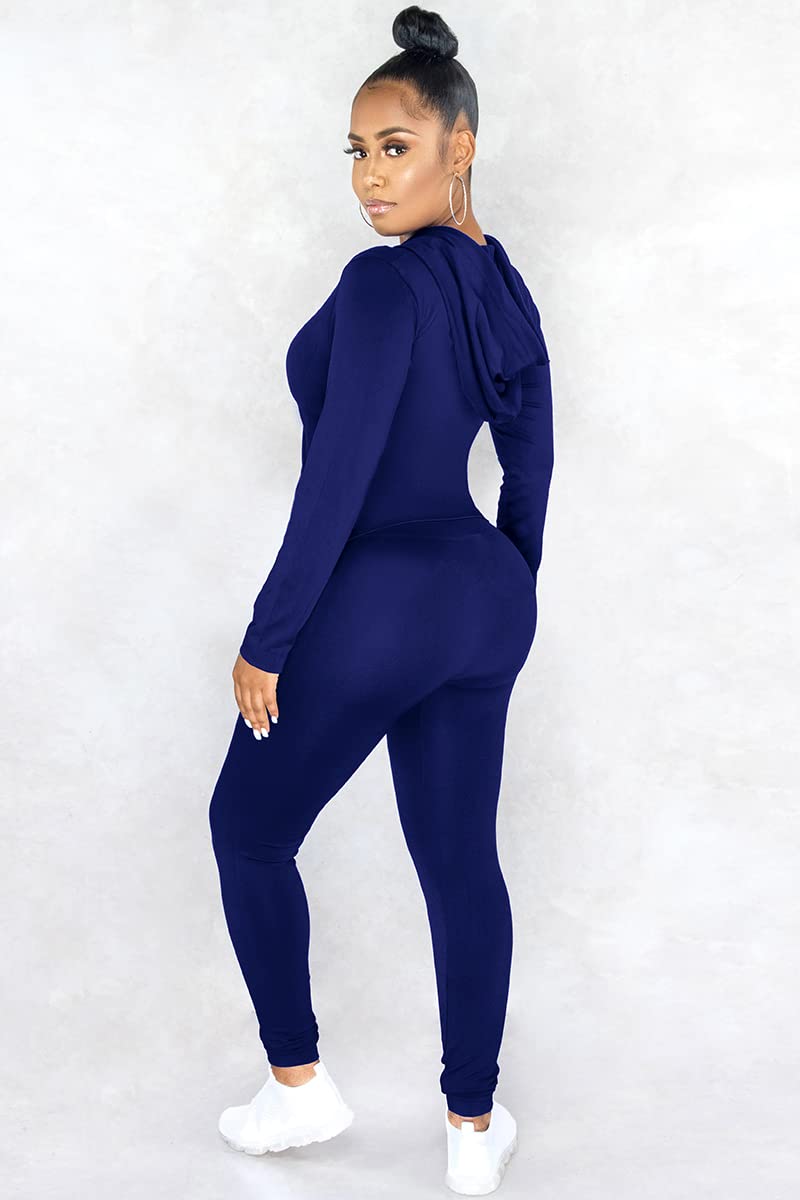 QCHENG Women Two Piece Outfits Tracksuit Set Long Sleeve Zipper Hoodie Jackets Jogger Sweat Pants Sweatsuits Workout Sets with Pockets
