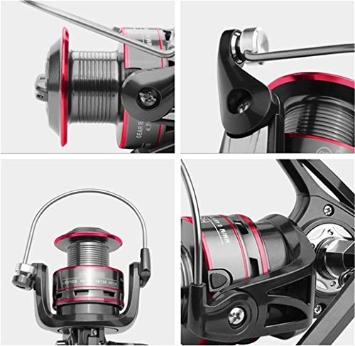 LLJPYX7L Fishing Reel, Full line Fishing Reel, Solid Wood Handle Interchangeable for Marine Fishing, Lakes, Rivers (Color : 5000)