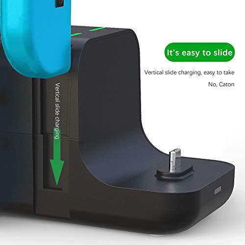 SOONHUA Controller Charger for Nin-tend Switch Joy Pad Controller 6-in-1 Charging Dock Station with LED Indicators