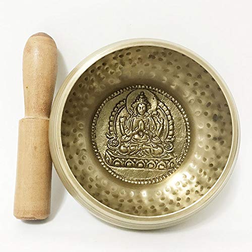 TJLSS Meditation Singing Bowl Style Hand Hammered Buddha Pattern Tibet Singing Bowls Yoga Bowl