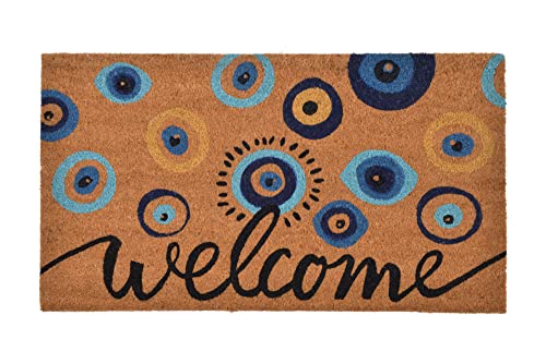 Walbrook Evil Eye Doormat - Evil Eye Decor Welcome Mat, Coco Coir Front Door Mat, Front Door Mats Outdoor, Welcome Mats Outdoor, Front Porch Decor, Outdoor Mat, Floor Mats
