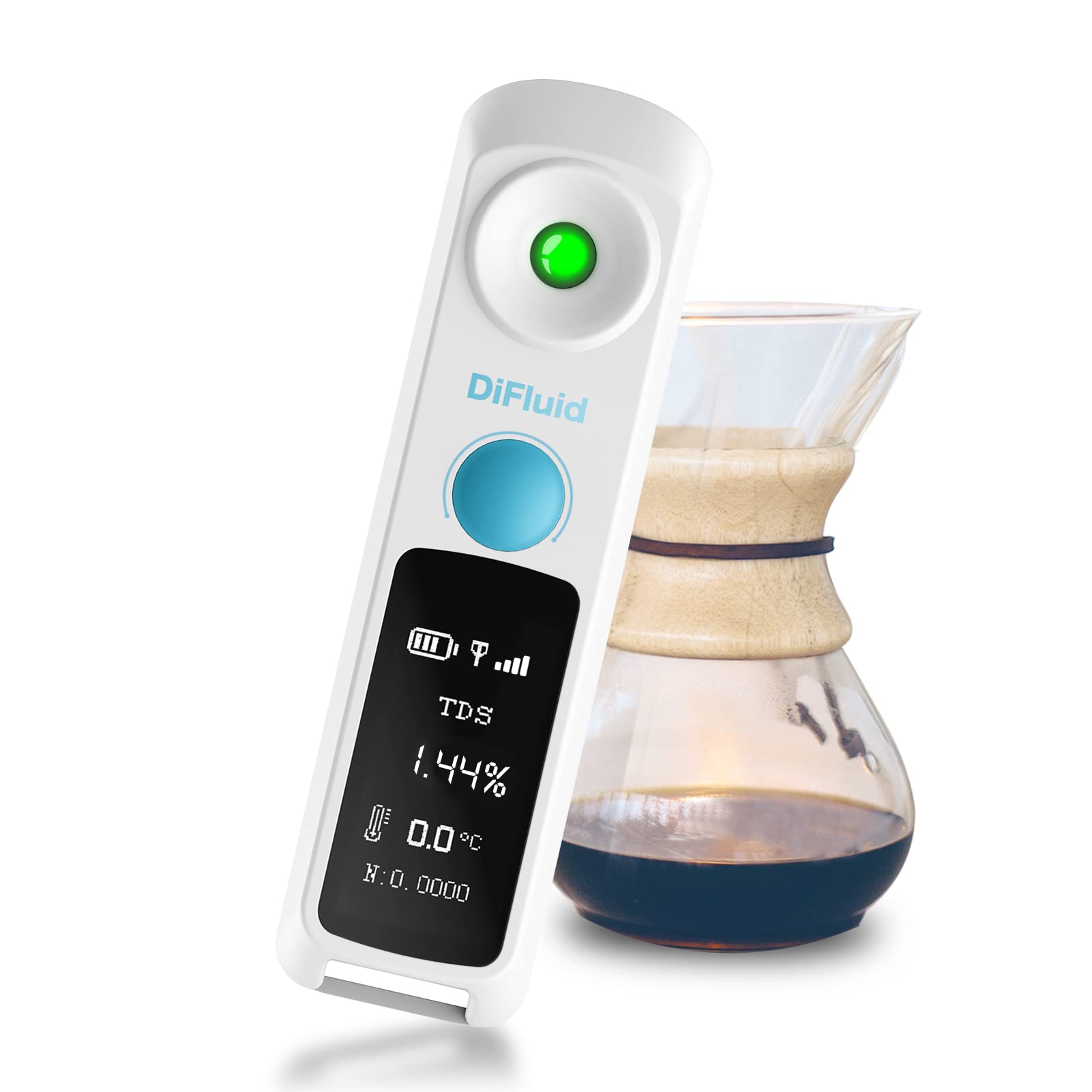 Writiany Digital Coffee TDS Concentration Refractometer, Coffee TDS Concentration Refractometer Digital Brix Refractometer Accuracy ±0.03% TDS Compact