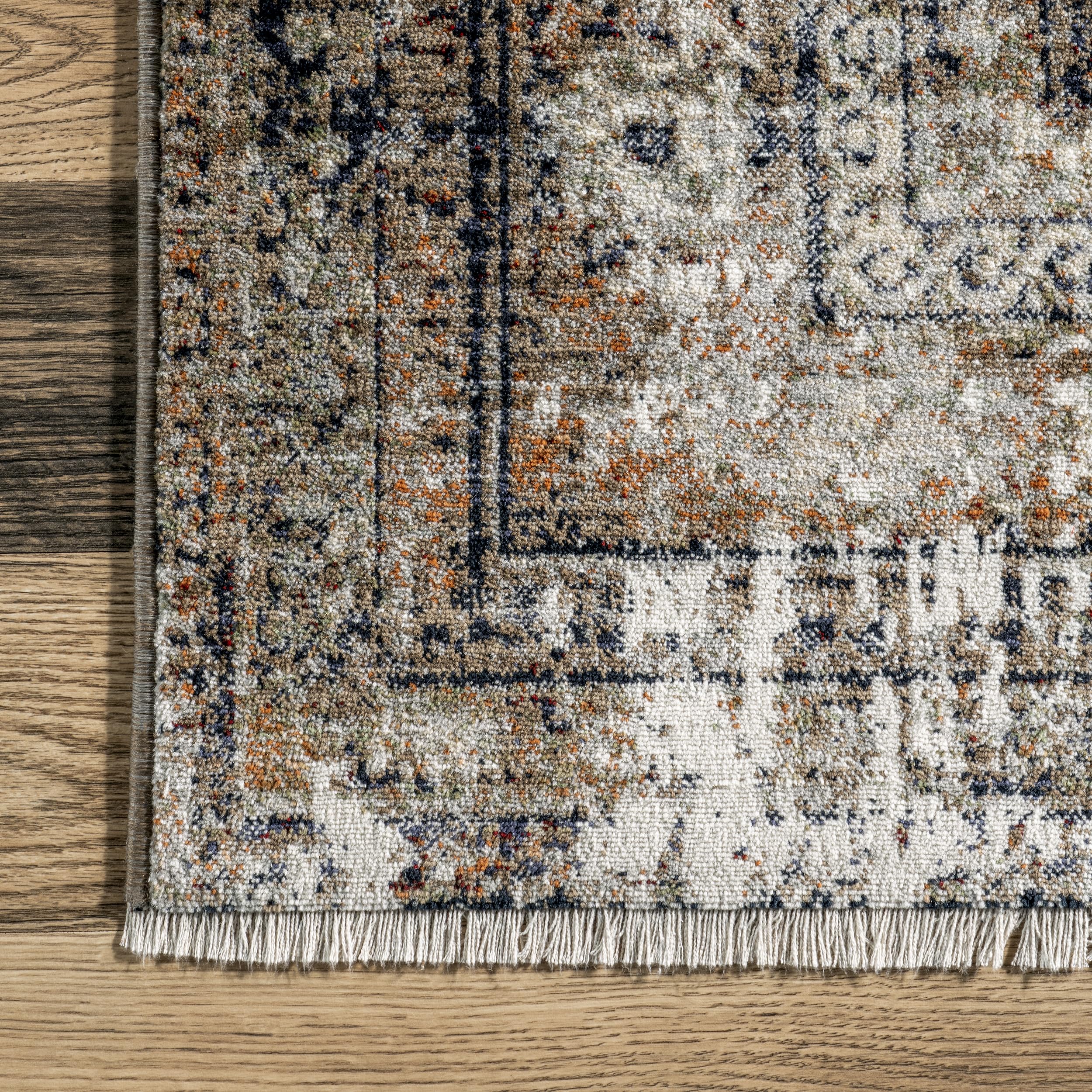 nuLOOM Charvi Medallion 4x6 Area Rug for Living Room Bedroom Dining Room Kitchen, Beige/Ivory