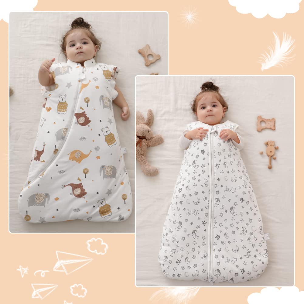 XIFAMNIY Tog 2.5 Baby Newborn Sleeveless Sleep Sack Cotton Wearable Blanket Swaddle Bag for Winter 0-24M