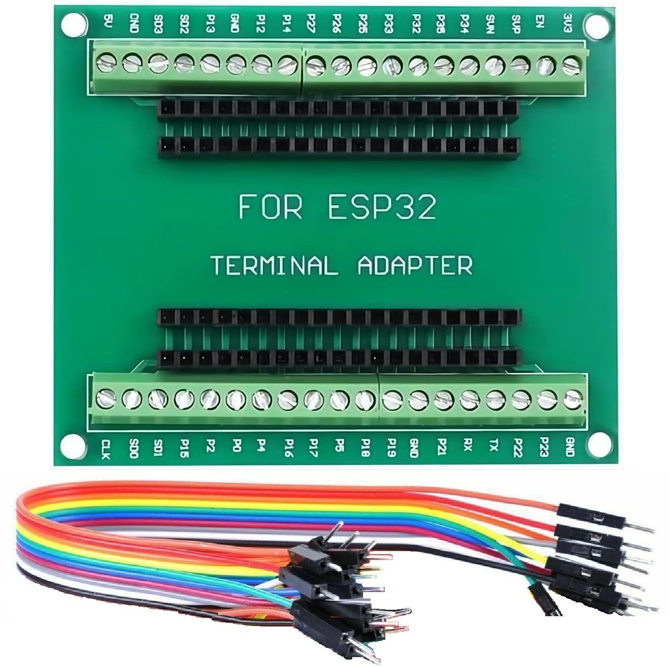 WWZMDiB 3Pcs 38PIN ESP32 Breakout Board Pin Out IO Out 1 into 2 for ESP32 Development Board(Pin spacing: 2.5cm / 1 in) (1Pcs)