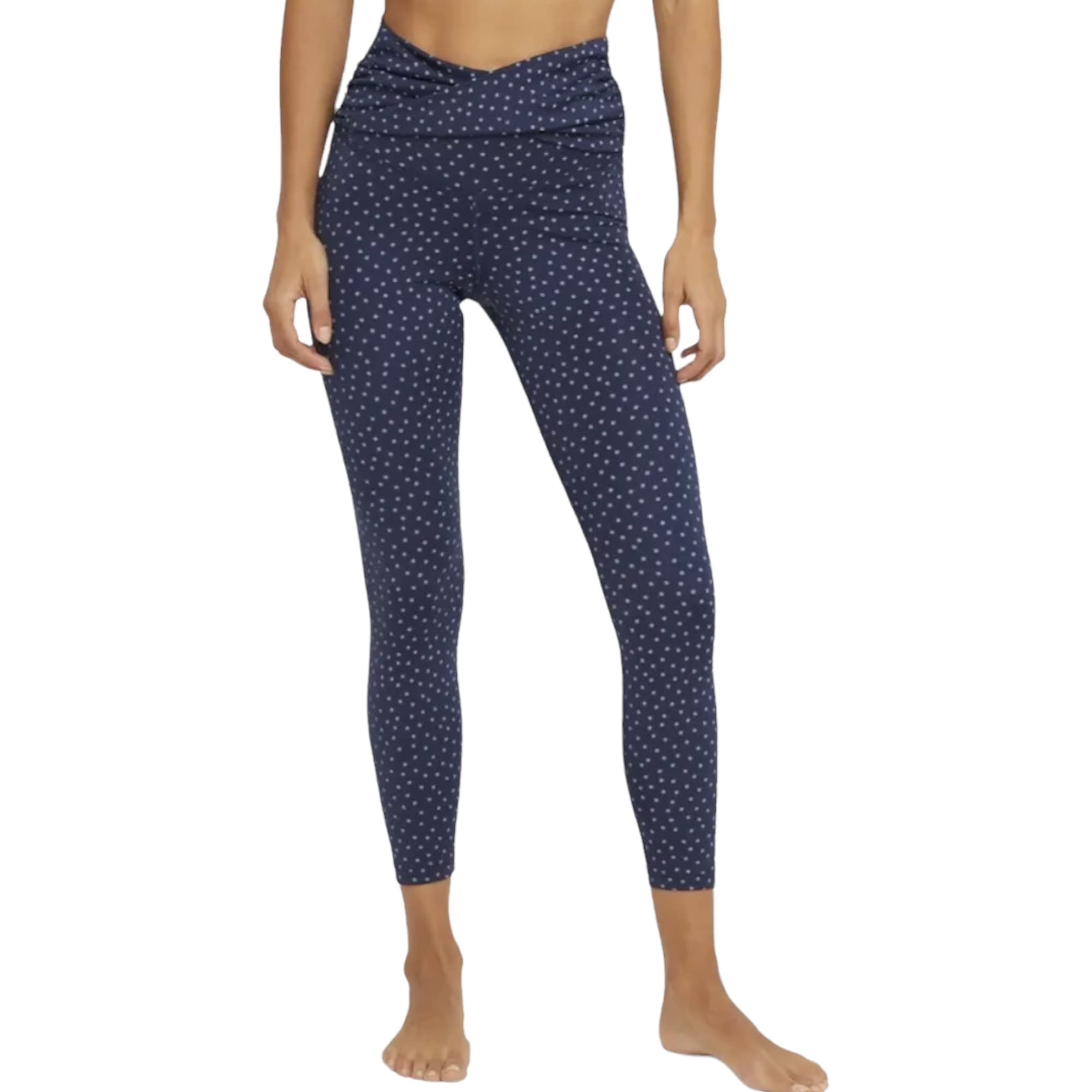 Nike Women Yoga HIGH Rise DOTS Tight FIT Leggings (Medium) Blue