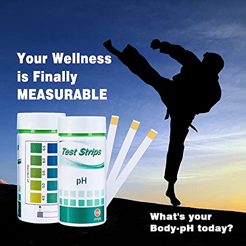 SuperCheck pH Test Strips, 4.5-9.0 ppm, 100 Count, pH balance Test Strips for Women, pH Strips for Testing Alkaline and Acid Levels in The Body, Monitor Your pH Levels Using Saliva and Urine, pH Paper