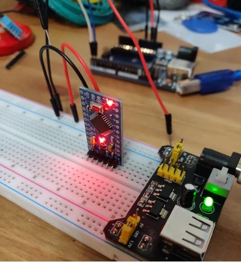 WWZMDiB PRO Mini Atmega328P-AU 5V/16MHz Development Board Microcontroller Bootloadered Replace ATmega128 Pro Mini Atmega328 328P DC5V 16M for Arduino