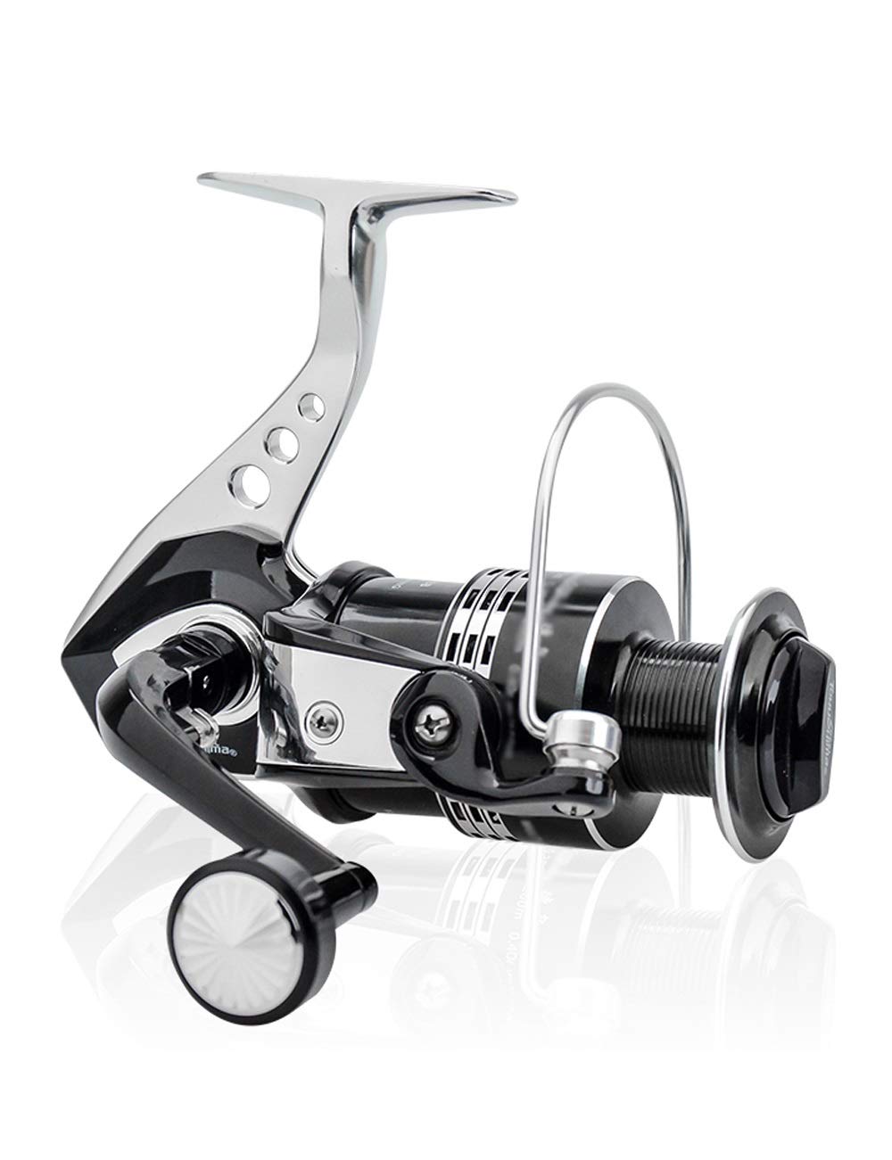 LLJPYX7L Large-Capacity Fishing Spinning Reel, 15 Durable Stainless Steel Bearings, Smooth Fish Rolls for Beginners, Gear Ratio 5.5:1 (Color : A)