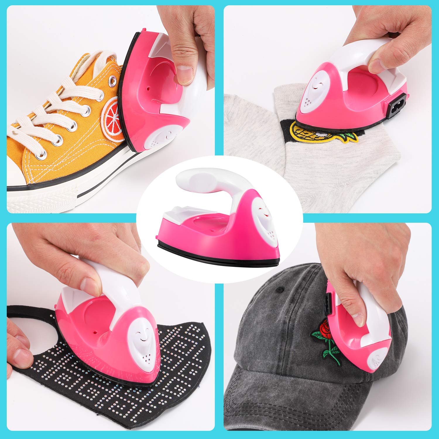 MEINICY Mini Heat Press Machine for T Shirts Shoes and Hats Small Heat Transfer Vinyl Projects and Charging Base Accessories,Portable and Easy to Handle