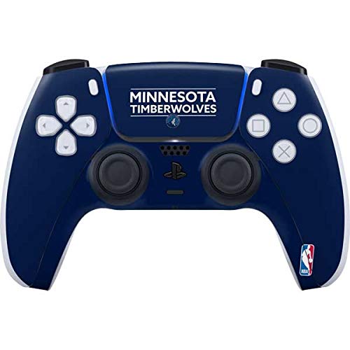 Skinit Gaming Decal Skin Compatible with PS5 and Compatible with PS5 Digital Edition DualSense Controller - Officially Licensed NBA Minnesota Timberwolves Standard - Navy Blue Design