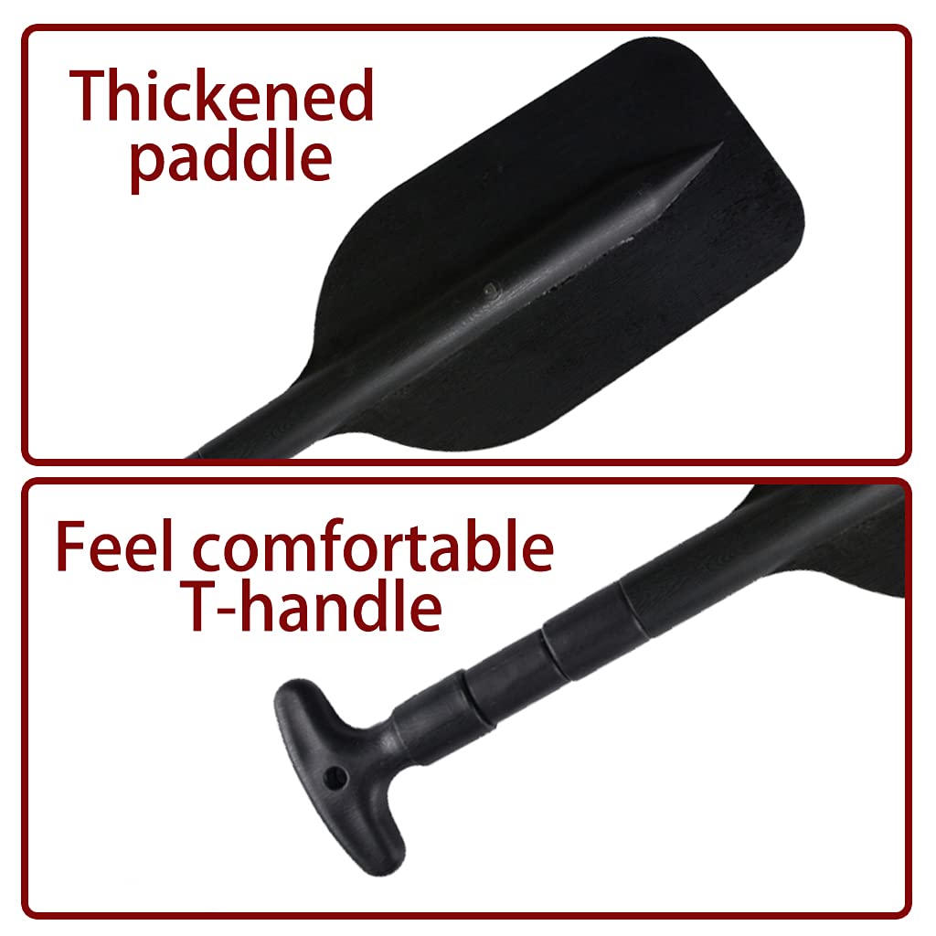 Peiiwdc Boat Paddle, Marine Boat Kayak Raft Telescopic 21''- 42'' Paddle Black/Red/Yellow Boat Paddle Collapsible Oar No Direction Limit