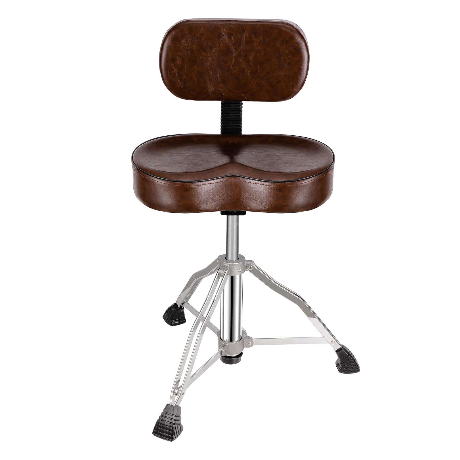 TENTOTEN Drum Throne with Backrest, Padded Drum Chair with Back Hydraulic Drum Throne Height Adjustable Drum Stool with Stable Bass Comfortable Seat for Drummers,Guitar Players
