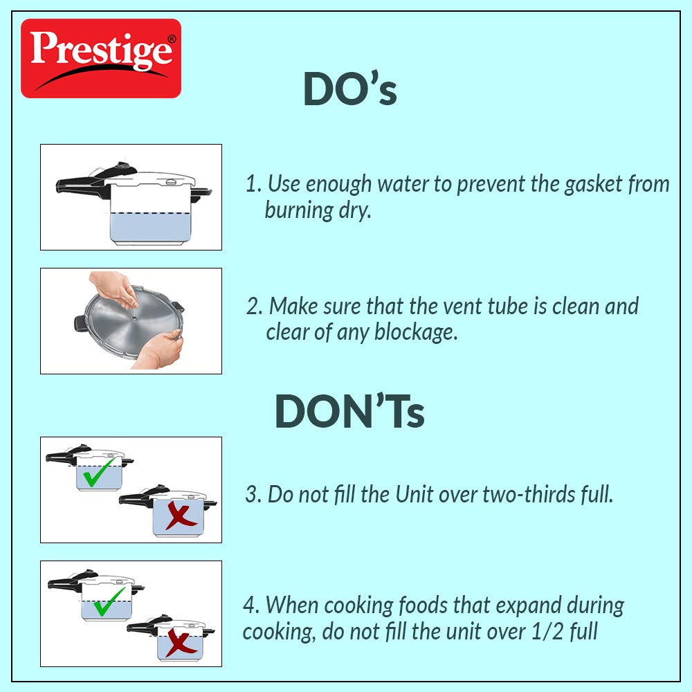 Prestige PRDAH2 Deluxe Plus 2-Liter New Flat Base Aluminum Pressure Handi for Gas and Induction Stove, 2-Liter, Small, Silver